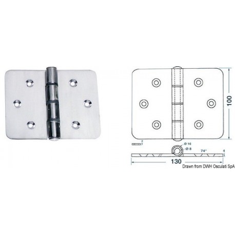 Maxi charnière 130x100 mm