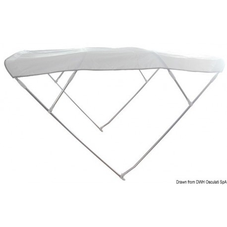 Taud 4 arceaux Bimini Depth 165/175 cm blanc