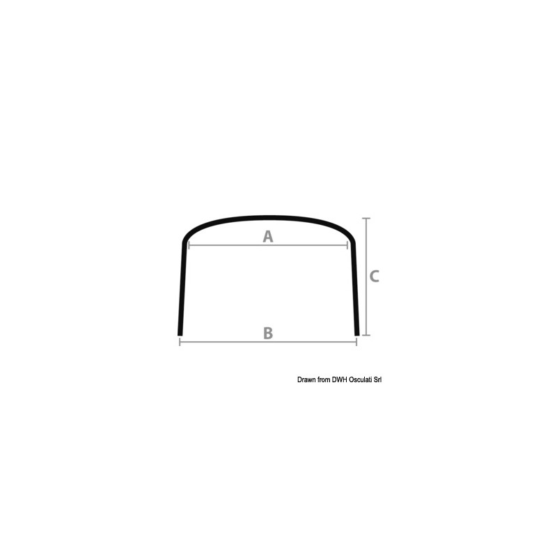 Taud 4 arceaux Bimini Depth 165/175 cm blanc